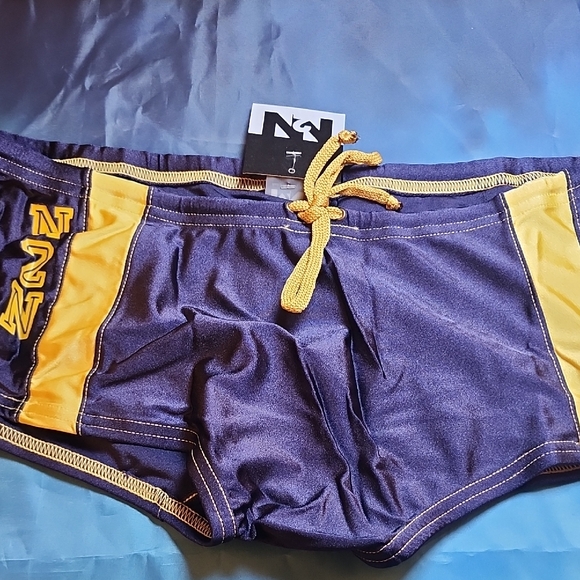 N2N Bodywear | Swim | N2n University Trunk Blue And Yellow Swim Trunks ...
